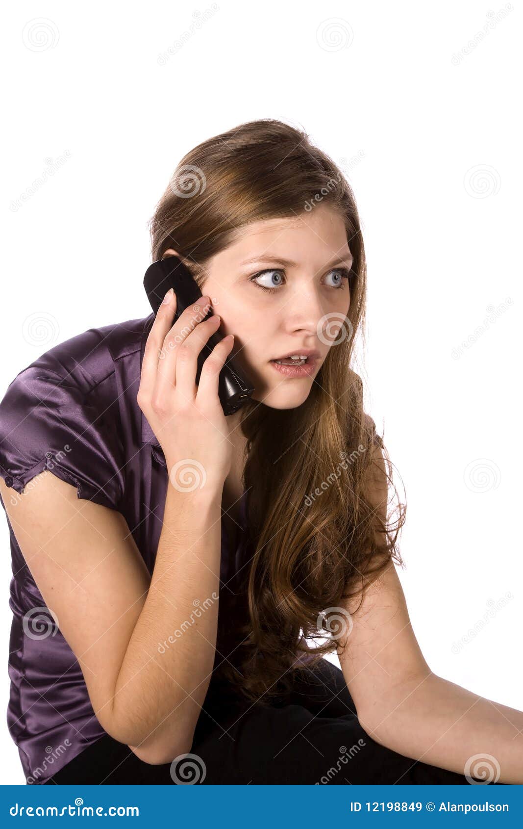 Woman on phone startled stock image. Image of communication - 12198849