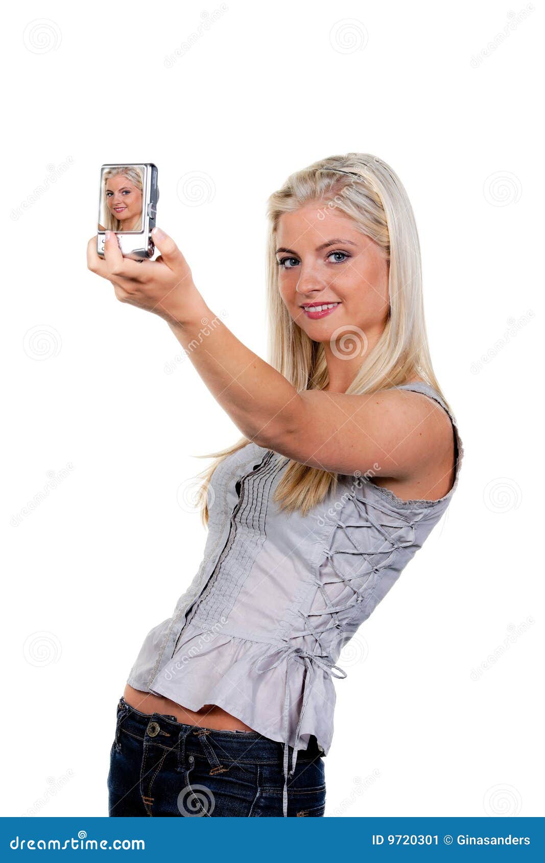 Woman Photographed with a Digital Still Camera Stock Image - Image of ...