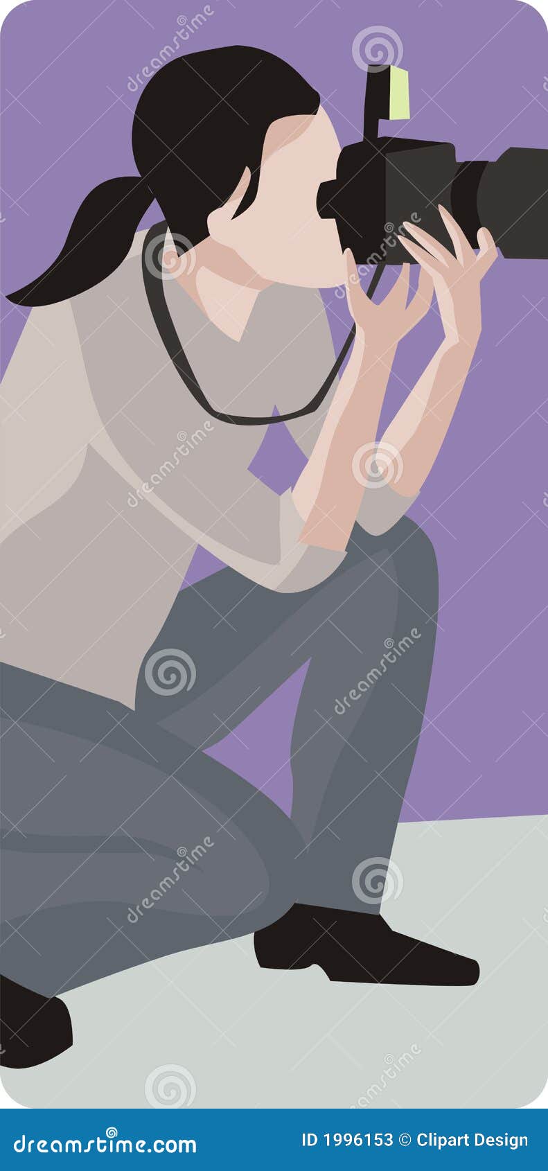 Woman Photographer Illustration Stock Vector - Illustration of people ...