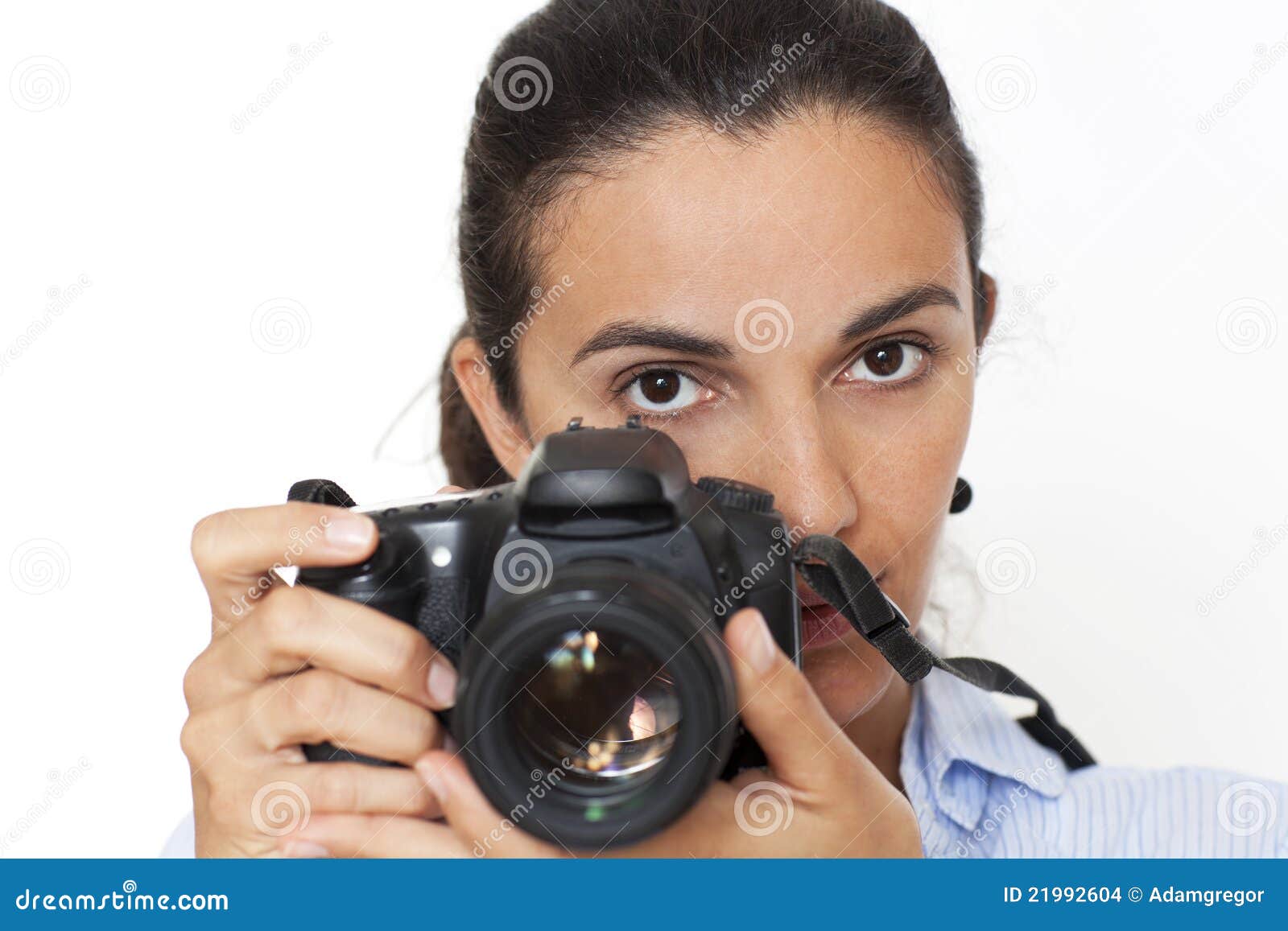 Woman photographing stock photo. Image of photograph - 21992604