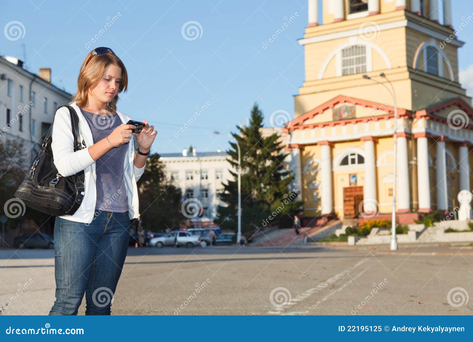 Woman Photographing With Camera Stock Image Image Of Landmark