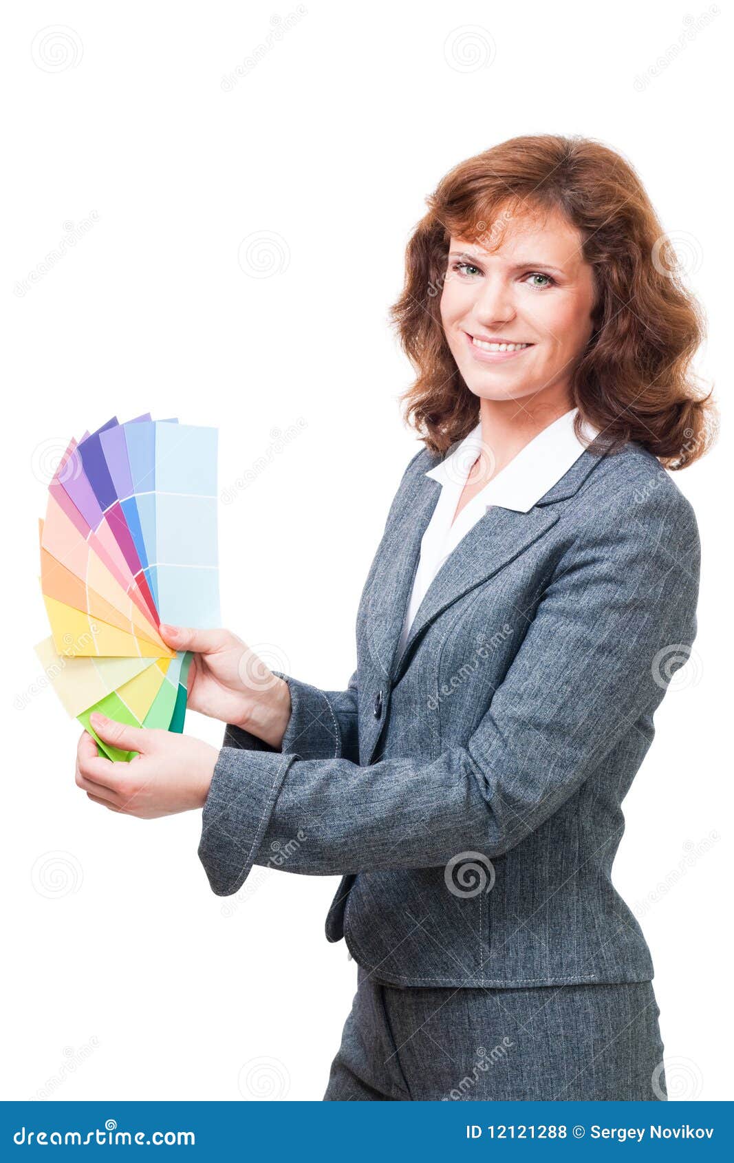 Woman picking color stock photo. Image of samples, formal - 12121288