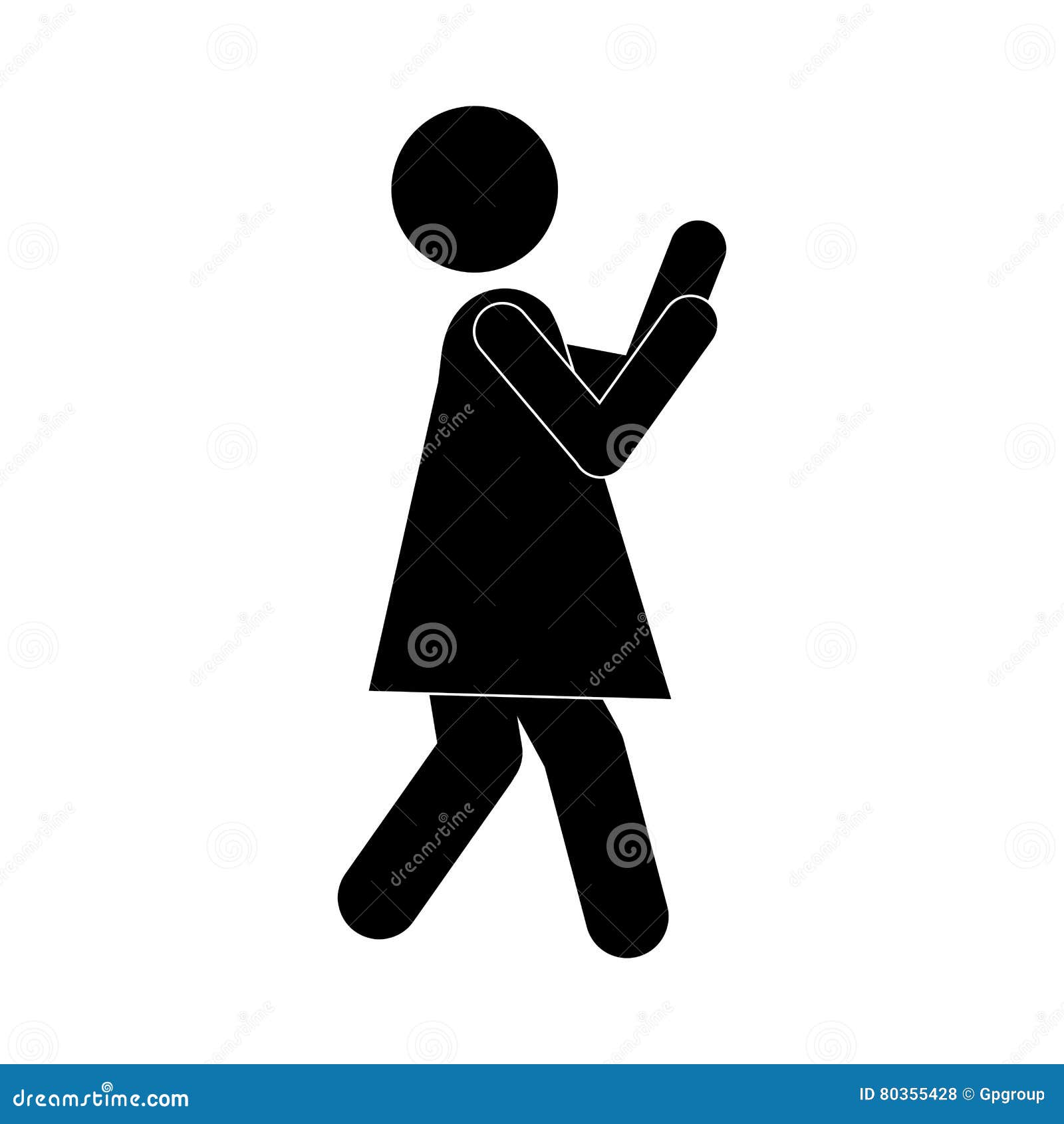 Woman pictogram icon image stock vector. Illustration of beauty - 80355428