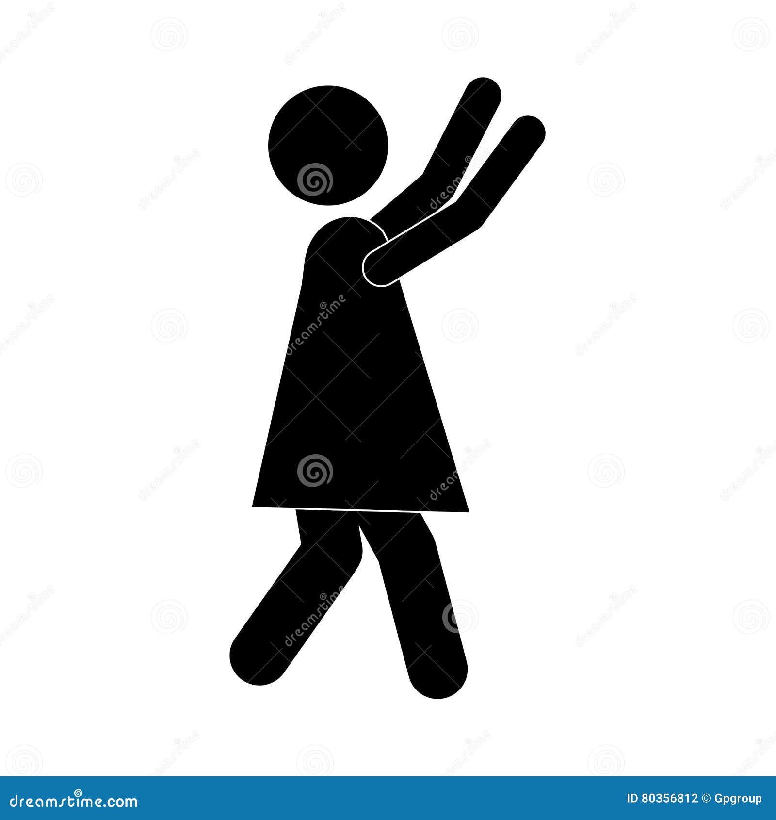 Woman pictogram icon image stock vector. Illustration of adult - 80356812