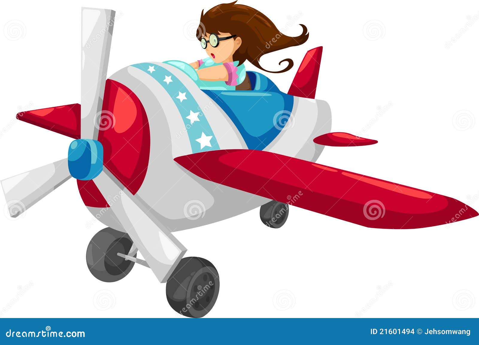 The woman pilot vector stock vector. Illustration of decor - 21601494