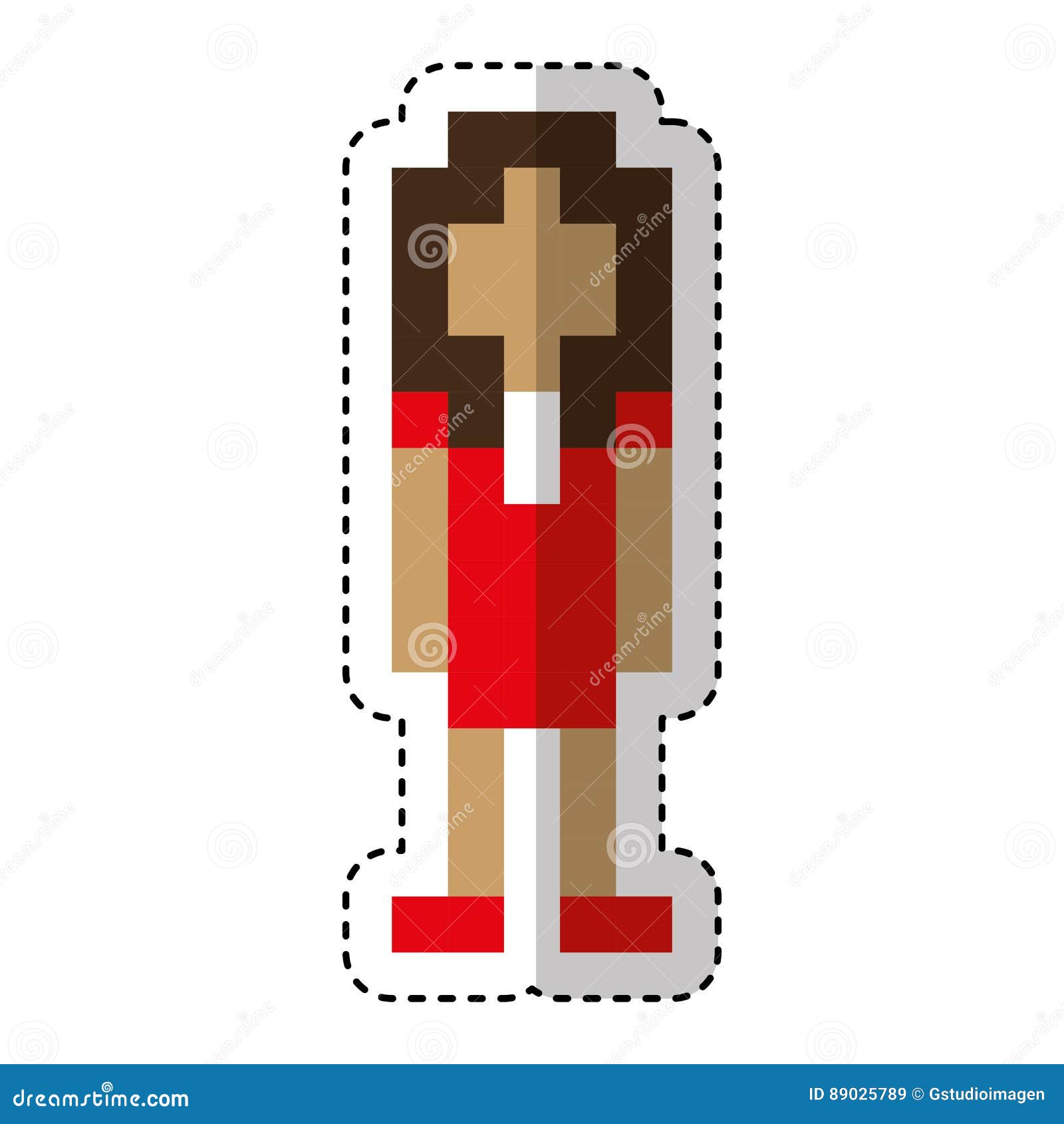 Woman Pixelated Avatar Character Icon Stock Vector - Illustration of ...