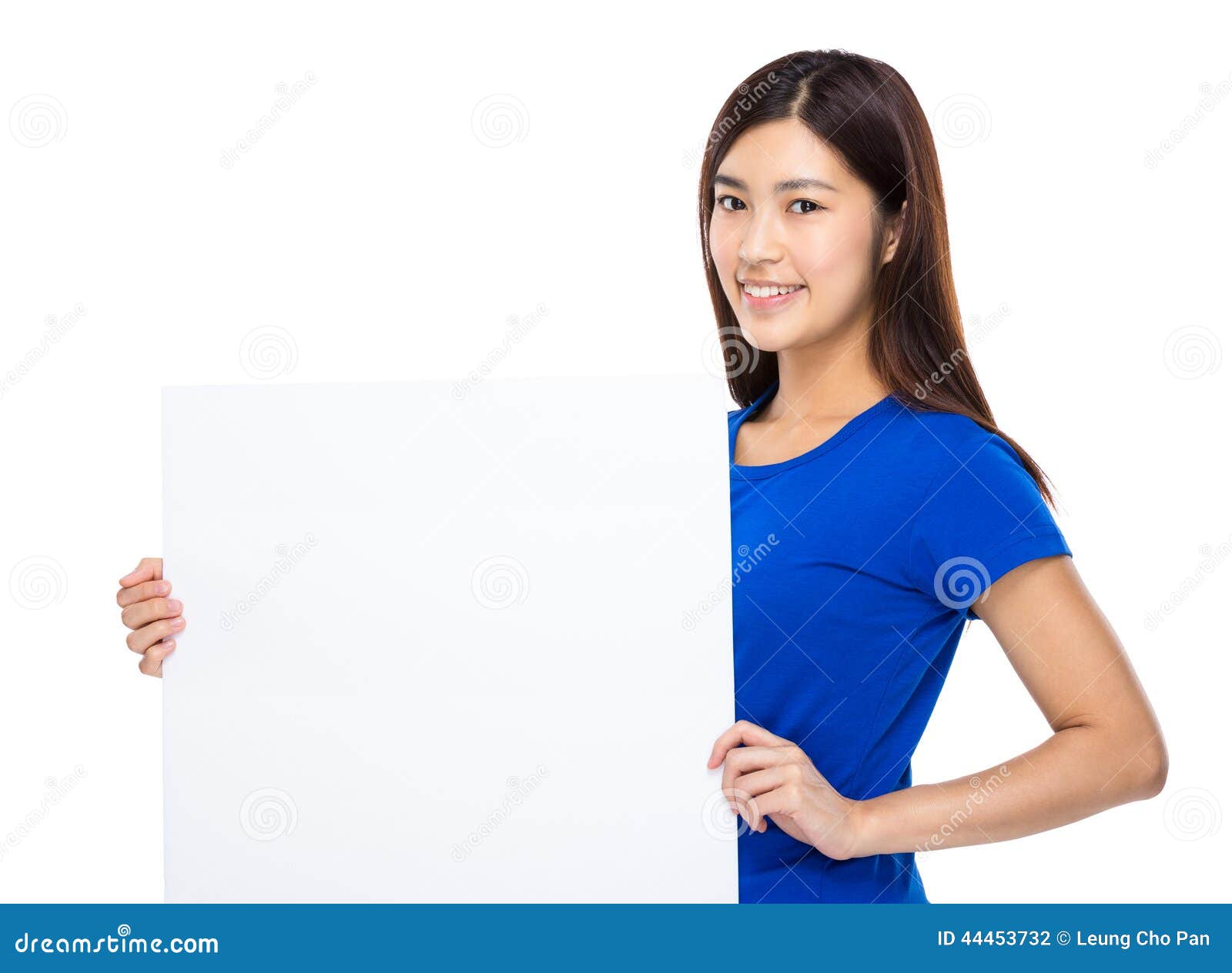 Woman with placard stock photo. Image of person, isolated - 44453732