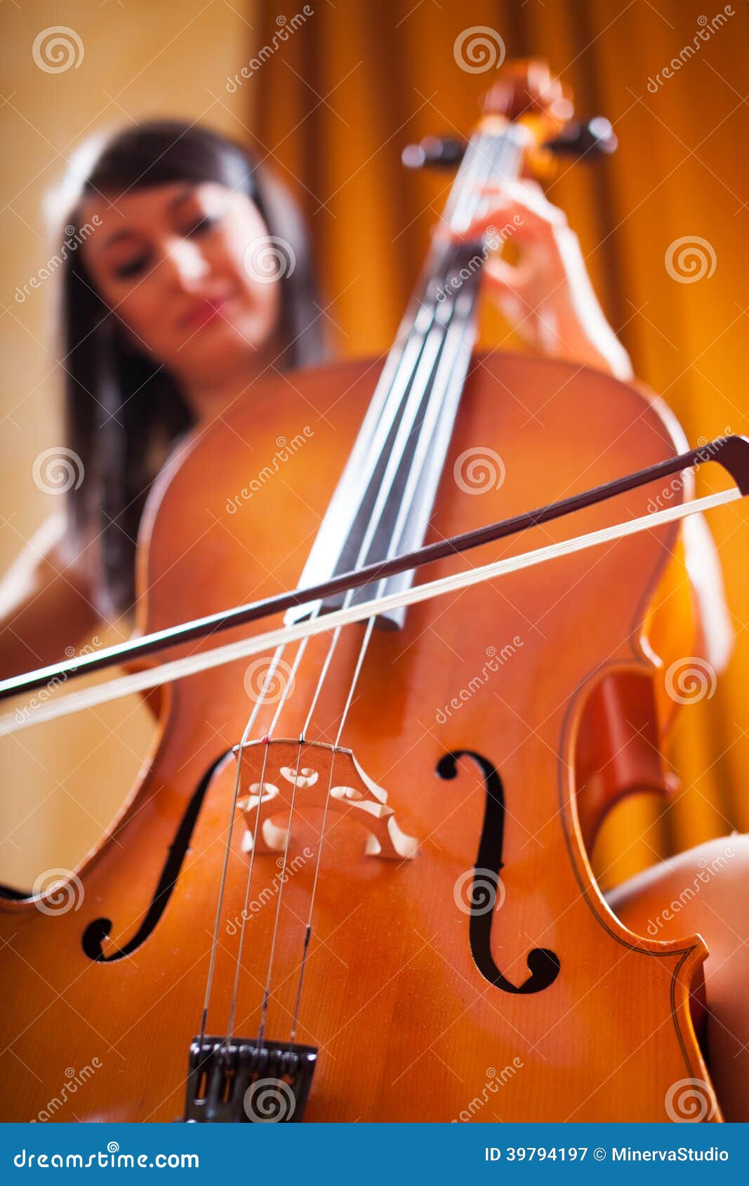 Woman playing cello stock image. Image of live, concert - 39794197