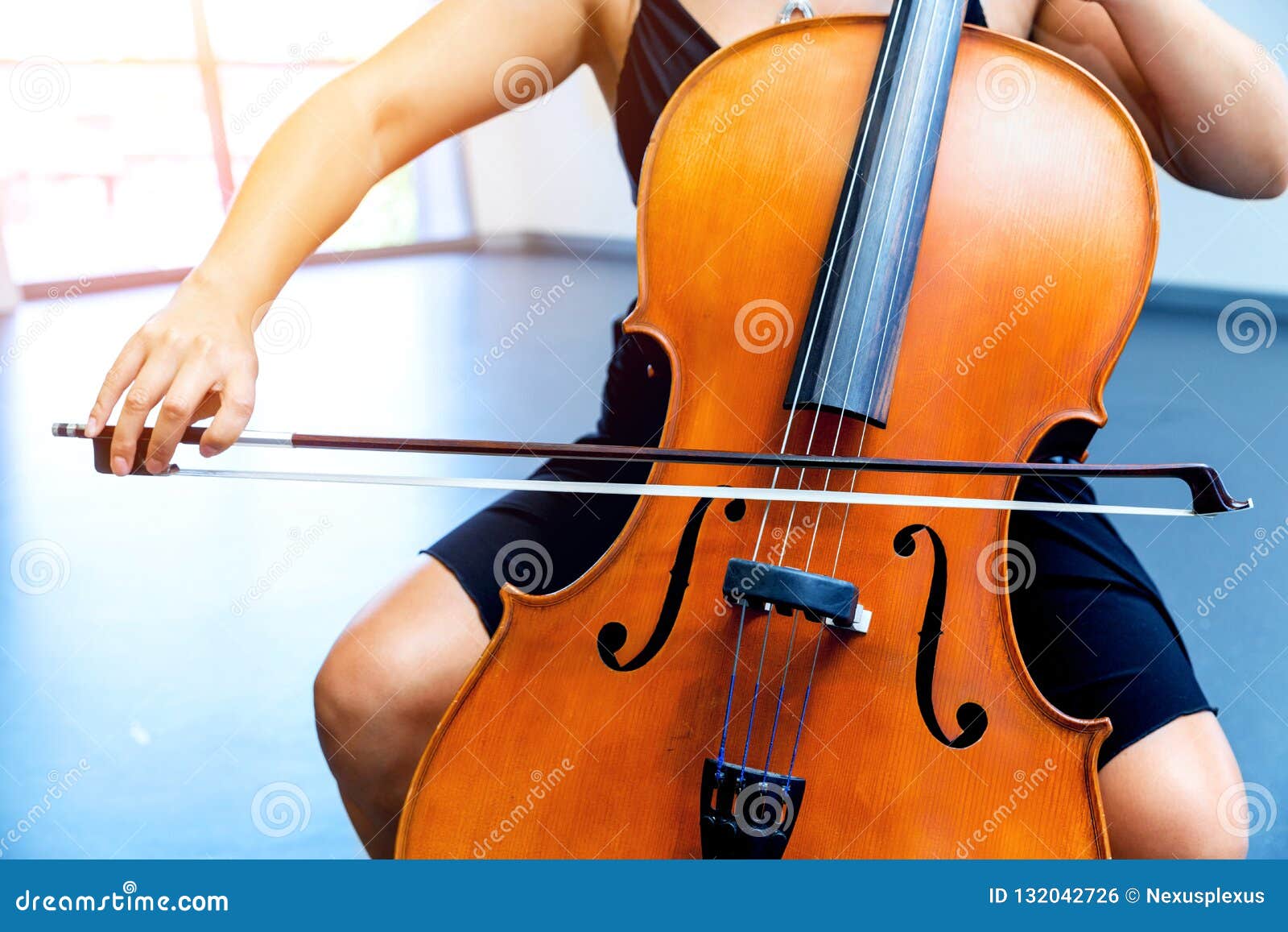 Woman playing cello stock photo. Image of music, fiddler - 132042726