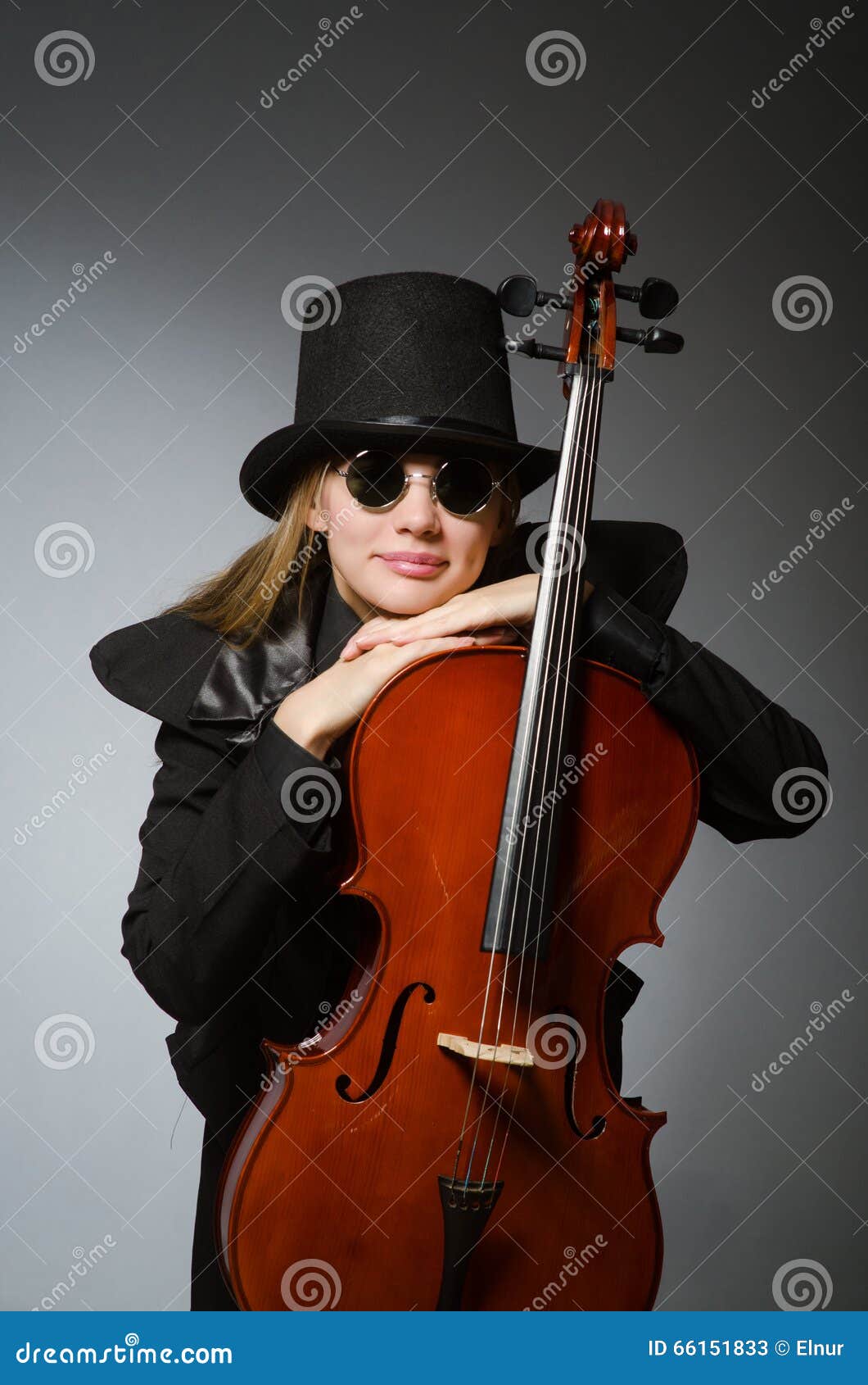 The Woman Playing Classical Cello in Music Concept Stock Image - Image ...