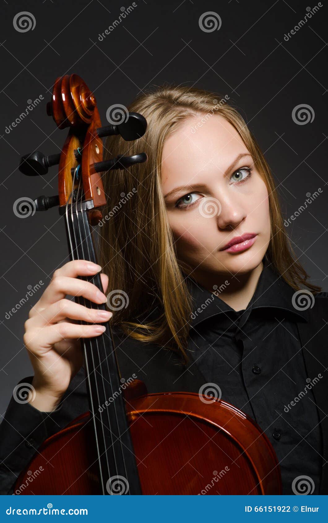 The Woman Playing Classical Cello in Music Concept Stock Photo - Image ...