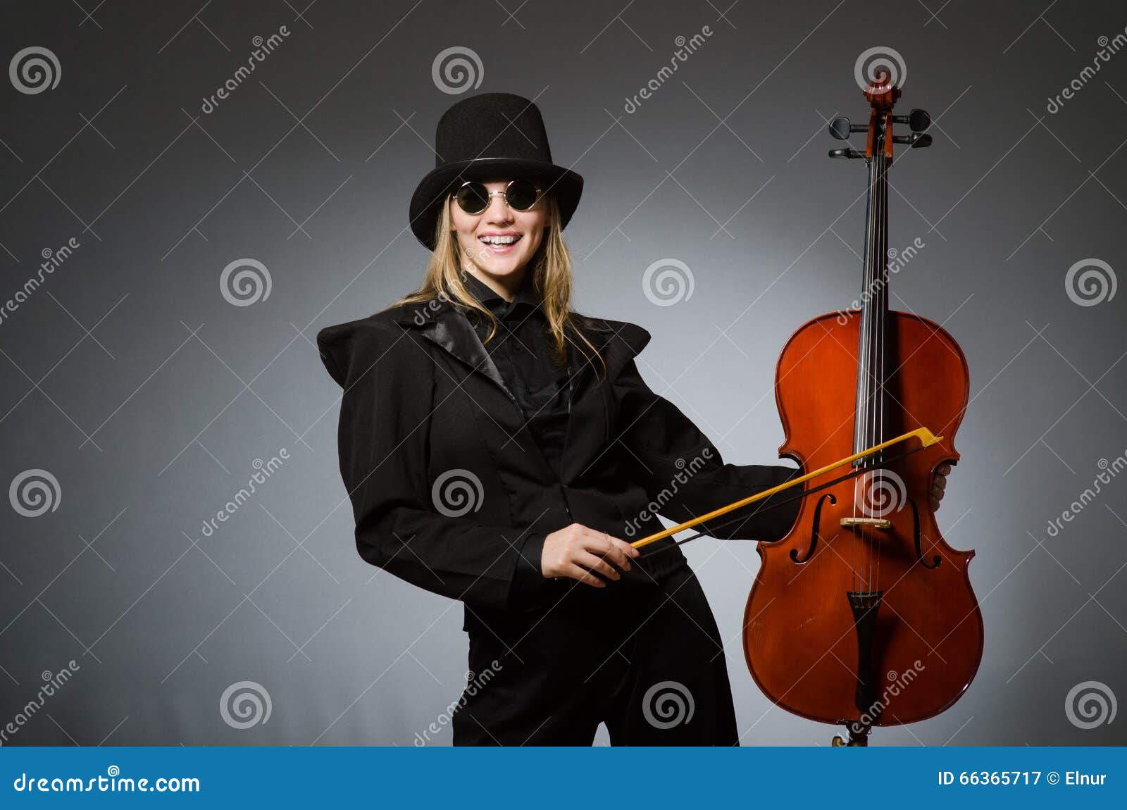 The Woman Playing Classical Cello in Music Concept Stock Image - Image ...
