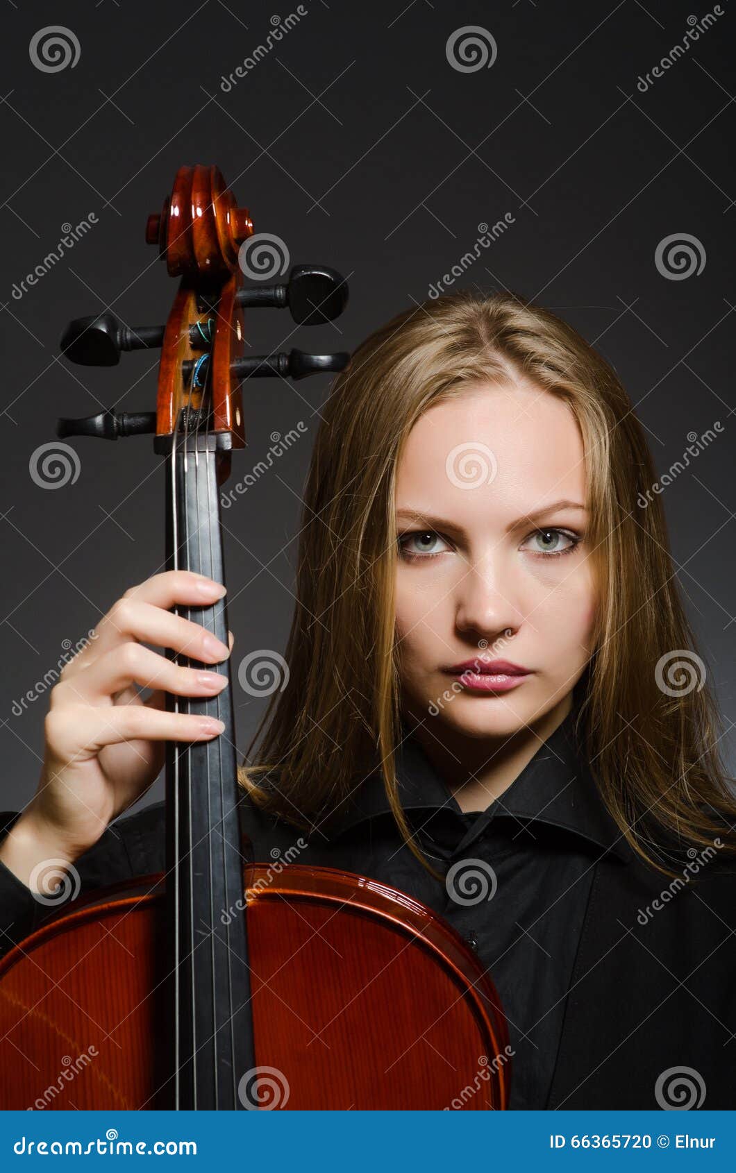 The Woman Playing Classical Cello in Music Concept Stock Photo - Image ...