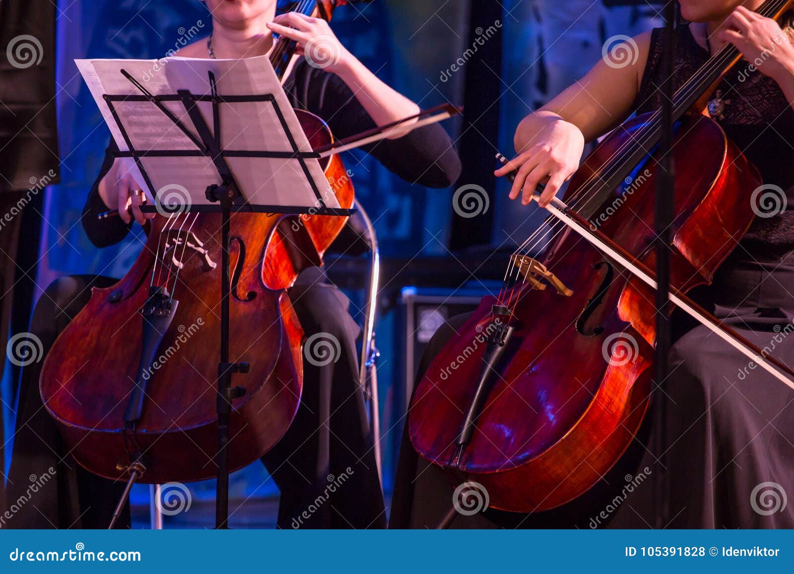 Woman Playing the Cello in the Orchestra Stock Photo - Image of string ...