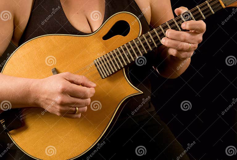 Woman playing mandolin stock photo. Image of mandolin - 8476734