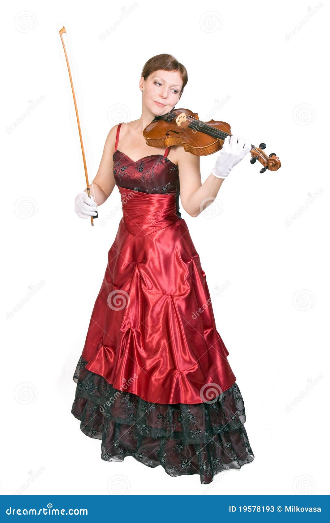 Woman plays the viola stock image. Image of dresses, instrumental ...