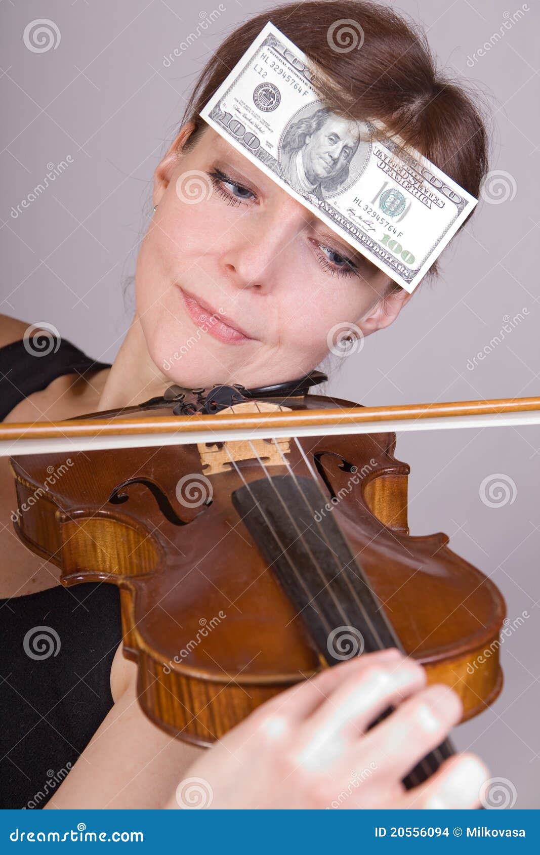 Woman plays the viola stock photo. Image of money, caucasian - 20556094