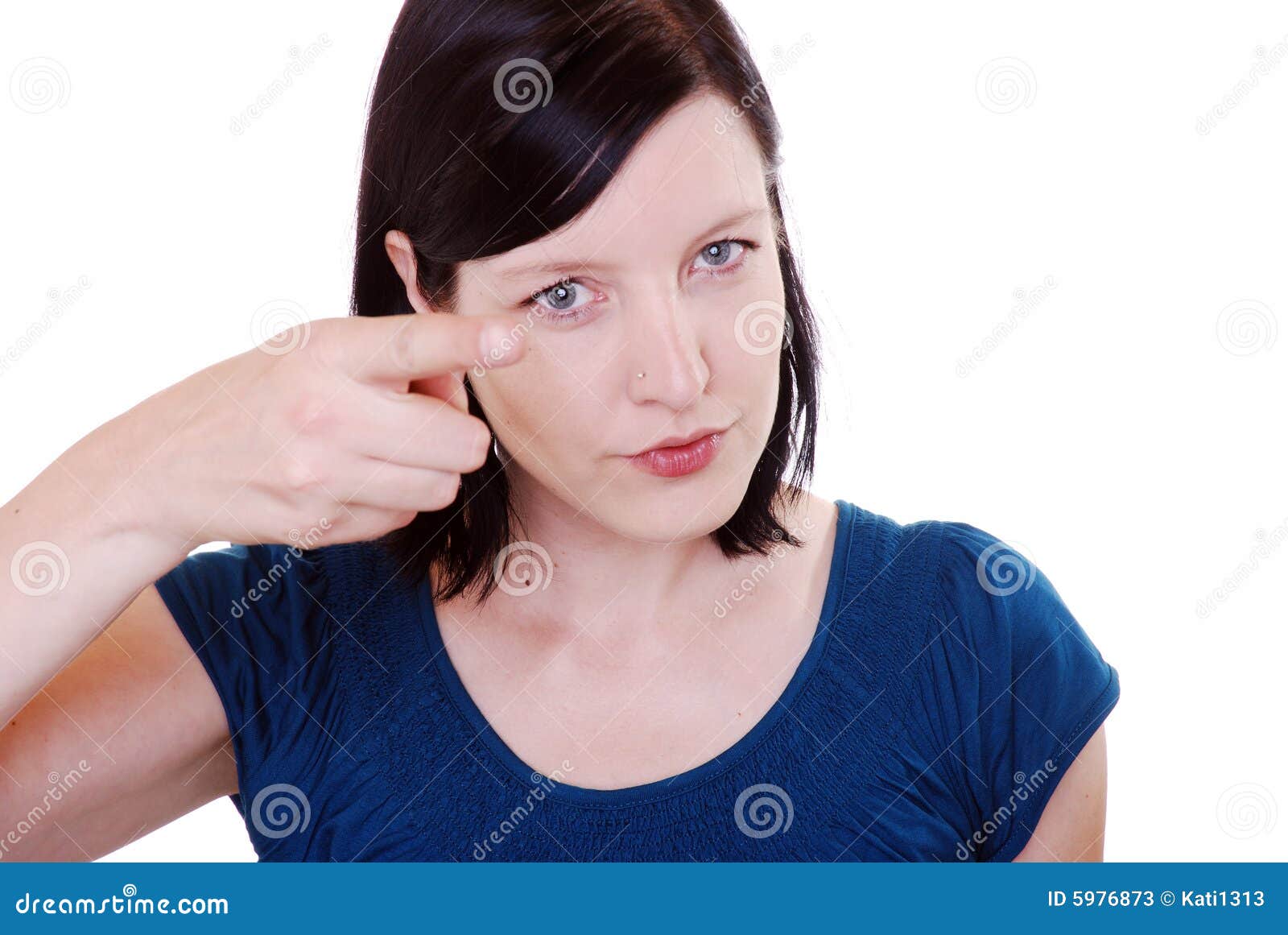 Woman point finger stock image. Image of accusatory, finger - 5976873