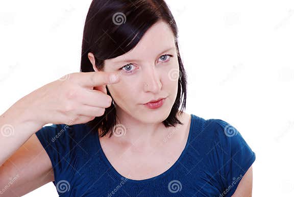 Woman point finger stock image. Image of accusatory, finger - 5976873