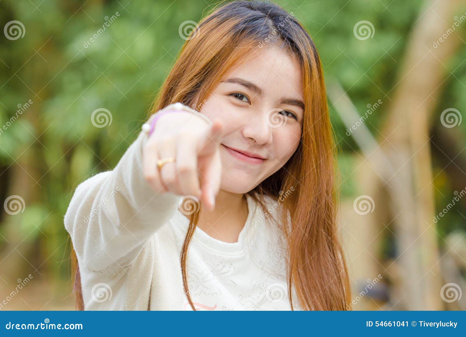 Woman point finger at you stock image. Image of laughing - 54661041