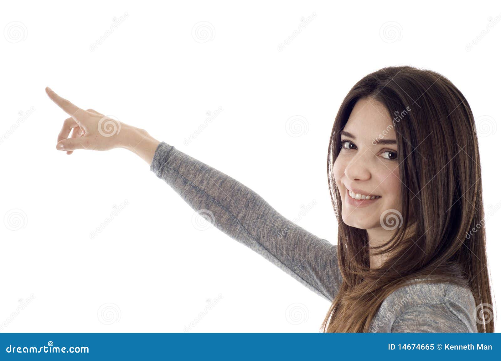 Woman Pointing stock image. Image of finger, corner, female - 14674665