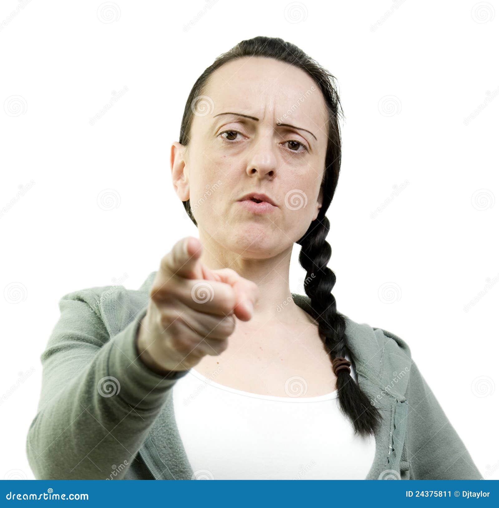 Woman pointing stock image. Image of disagreement, female - 24375811