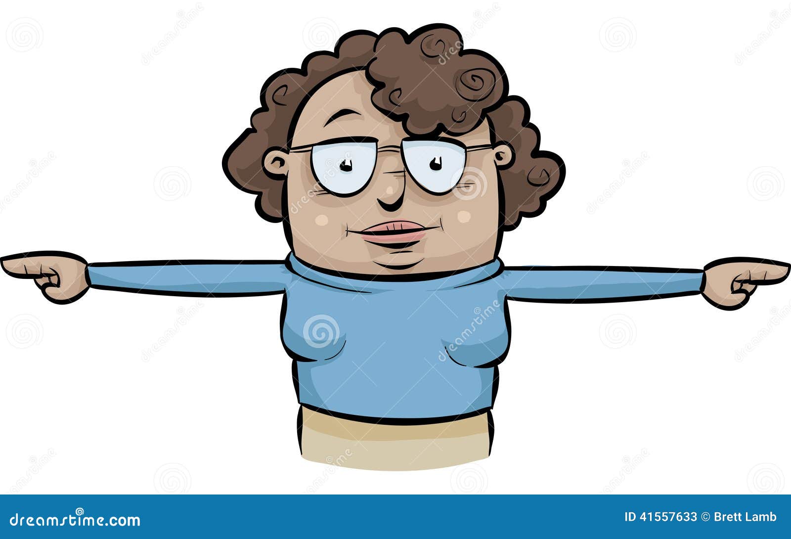 Woman Pointing Both Ways stock illustration. Illustration of isolated ...