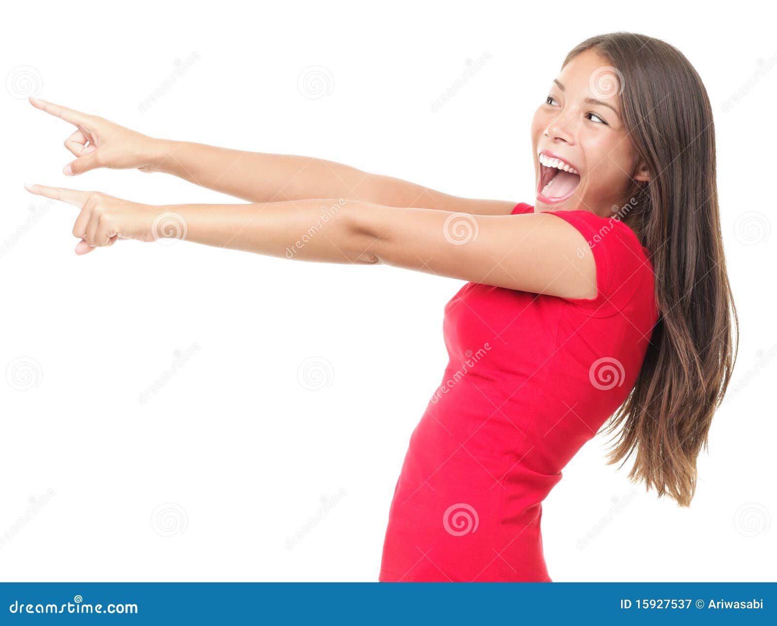 Woman pointing excited stock image. Image of closeup - 15927537 Woman pointing excited stock image. Image of closeup - 15927537