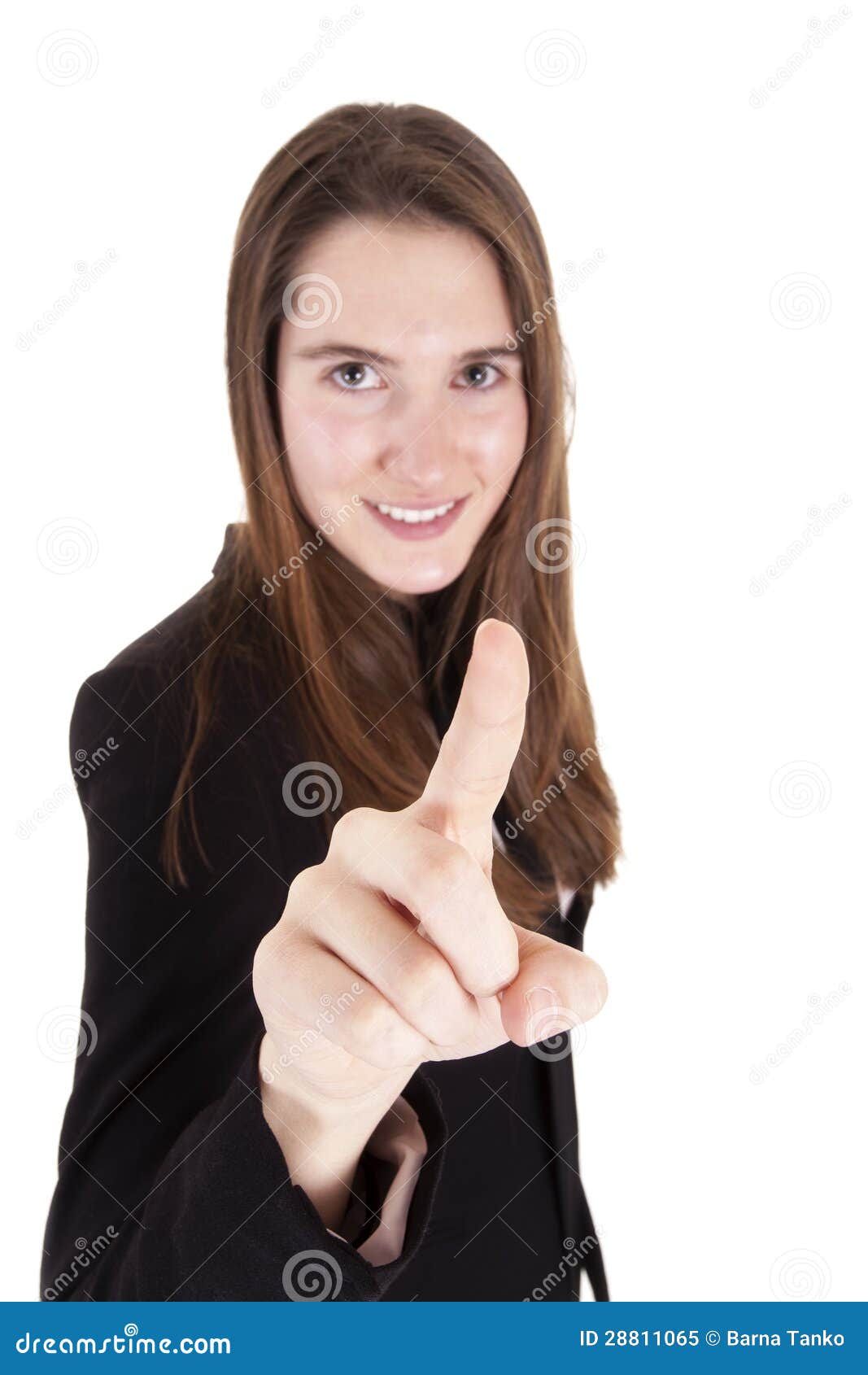 Woman pointing finger stock image. Image of point, hand - 28811065