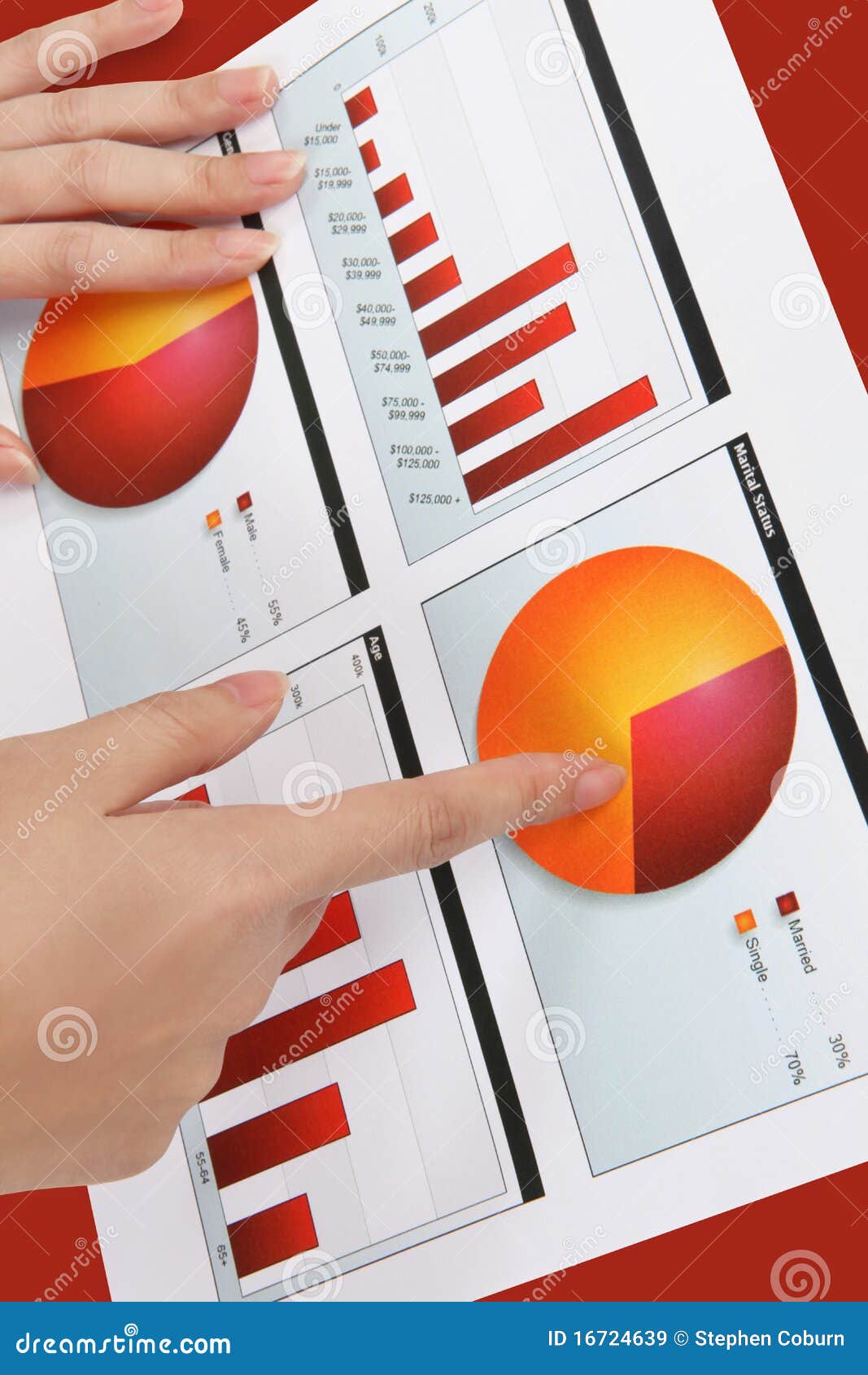 Woman Pointing at Graph stock image. Image of education - 16724639