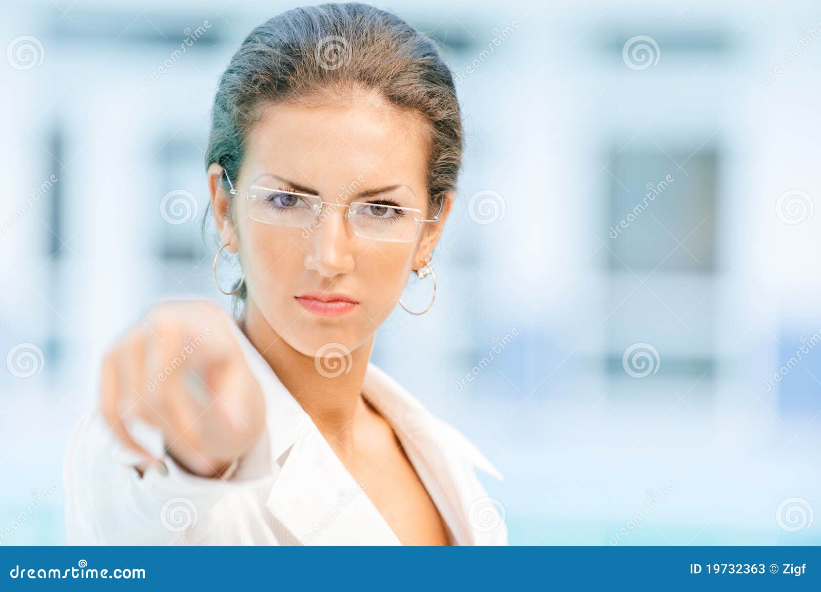 Woman Pointing Her Finger To You Stock Image - Image of closeup, calm ...