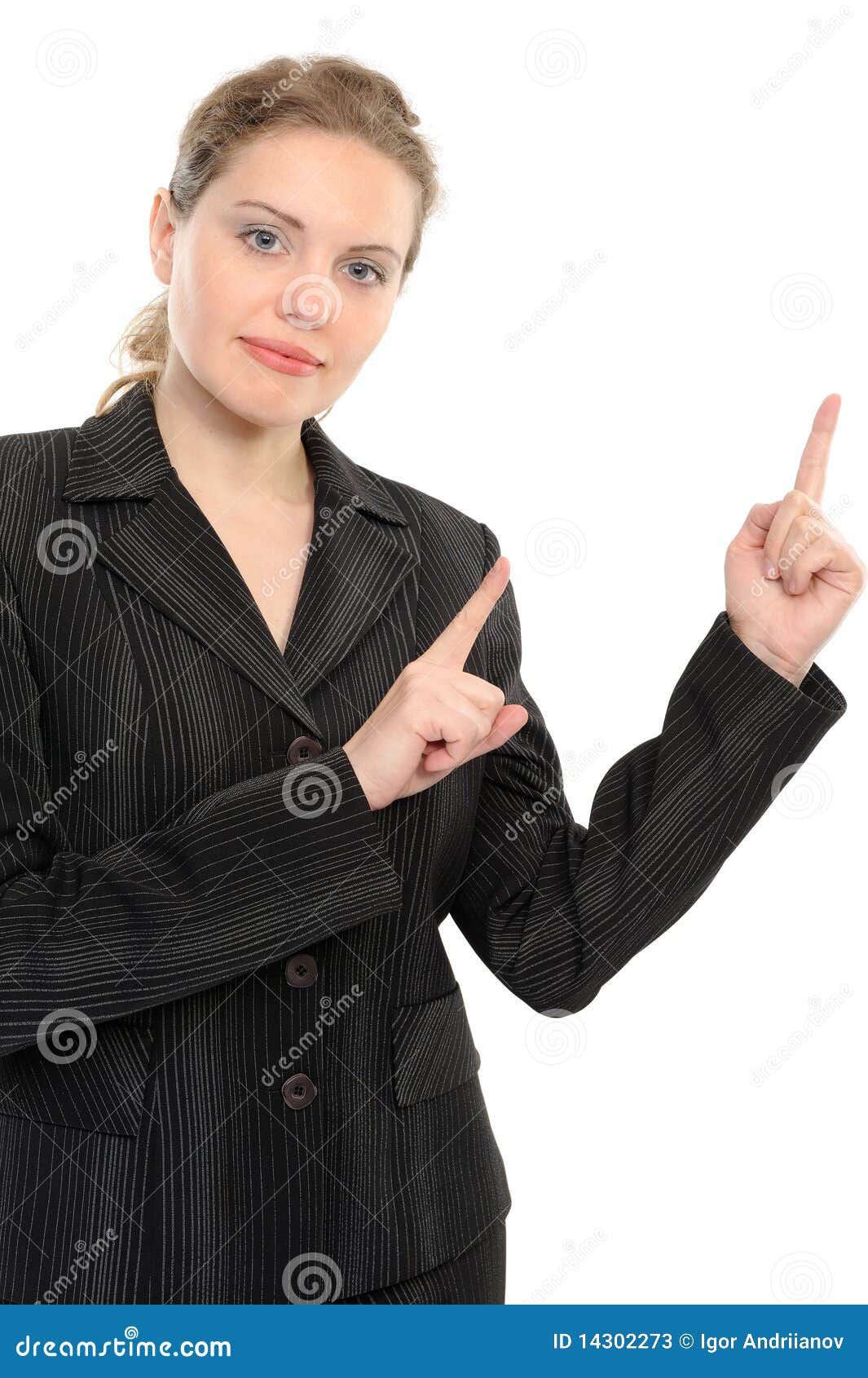 Woman Pointing Out with Finger Stock Image - Image of beautiful ...