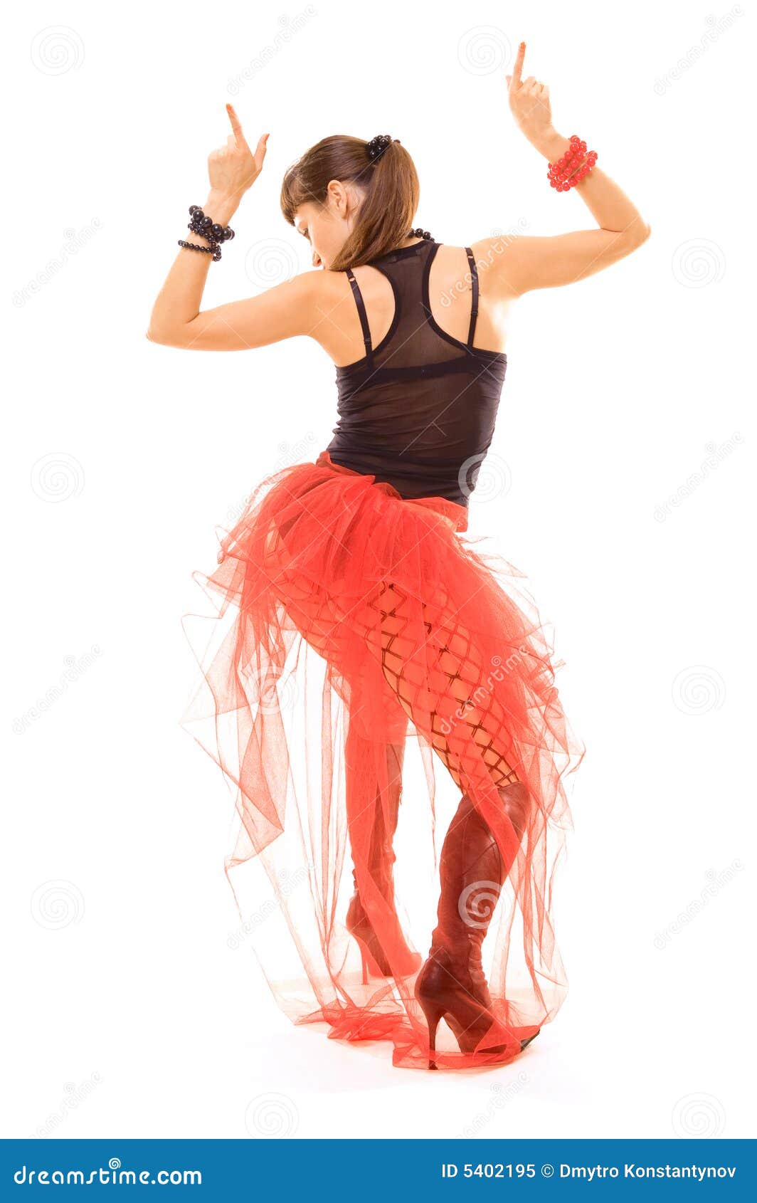Woman pointing up in dance stock image. Image of passion - 5402195