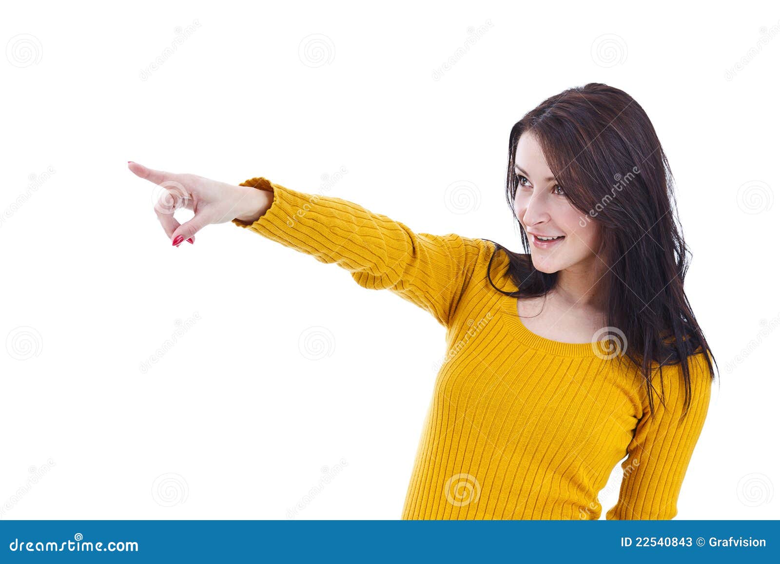Woman pointing on you stock image. Image of cute, businesswoman - 22540843