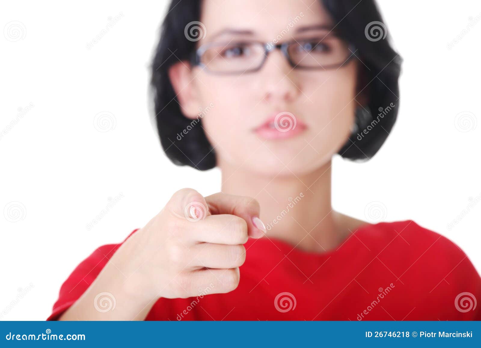 Woman pointing on you stock photo. Image of teenager - 26746218