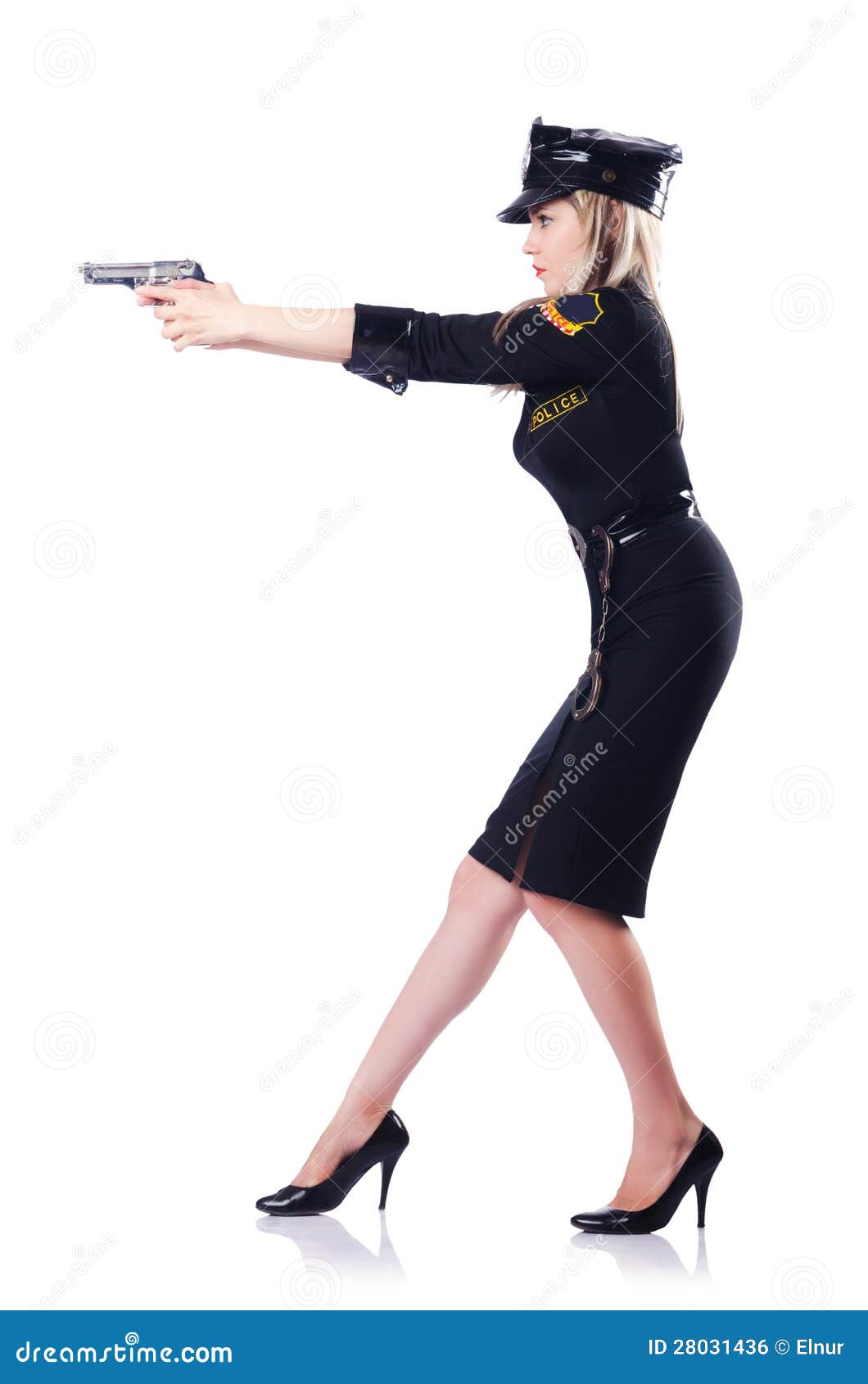 Woman police isolated stock photo. Image of girl, guard - 28031436