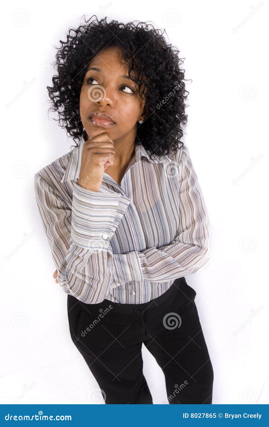 A woman pondering stock image. Image of ethnic, woman - 8027865