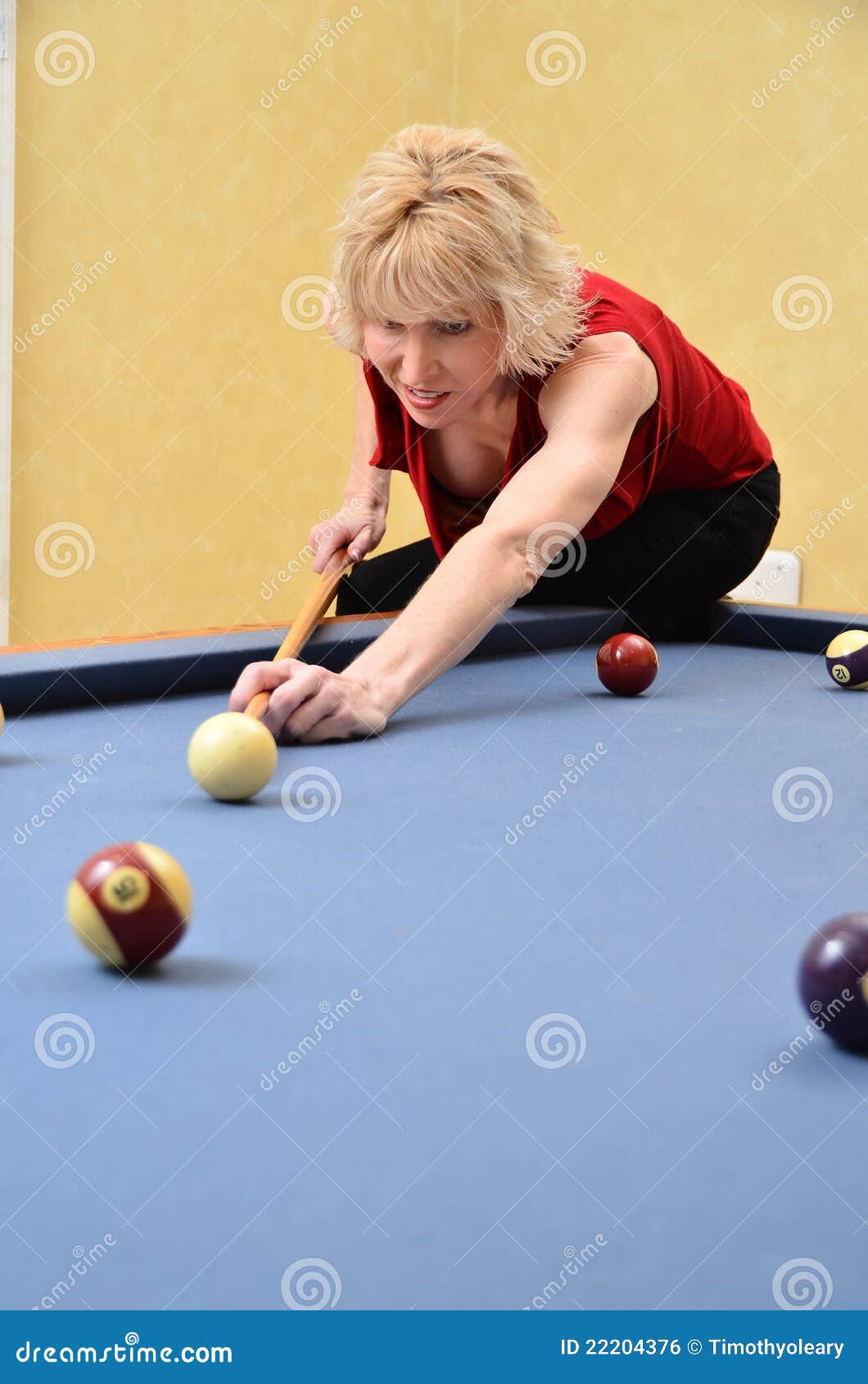Woman Pool Player stock photo. Image of balls, luxury - 22204376
