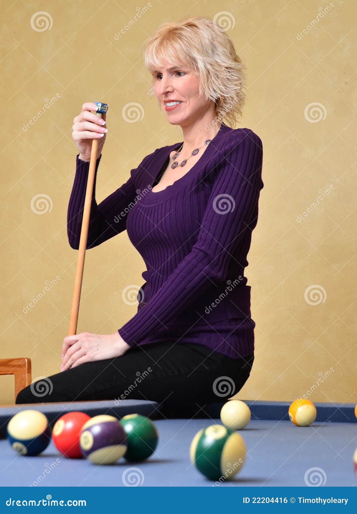 Woman Pool Player stock photo. Image of lifestyle, adult - 22204416