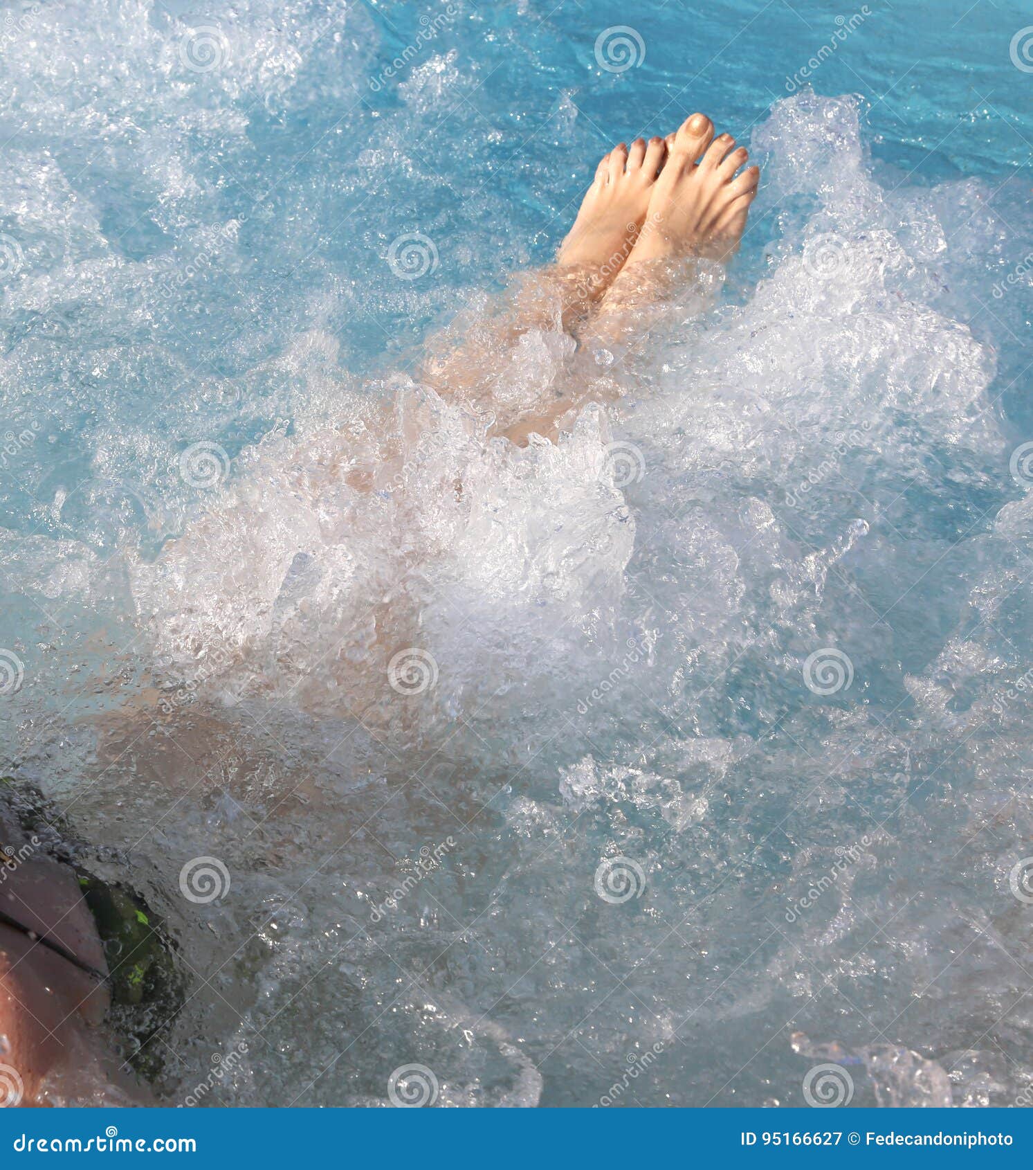 Woman in the Pool of Spa and Whirlpool at Bare Feet Stock Image - Image ...