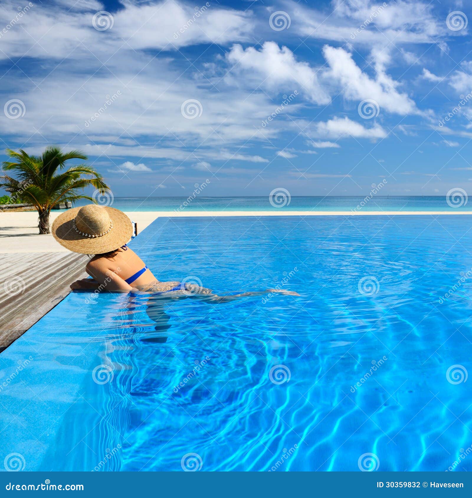 Woman at poolside stock photo. Image of relaxation, activity - 30359832