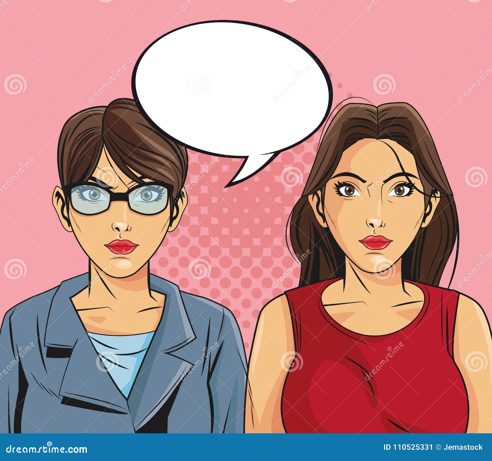 Woman Pop Art Comic Design Stock Vector Illustration Of Portrait