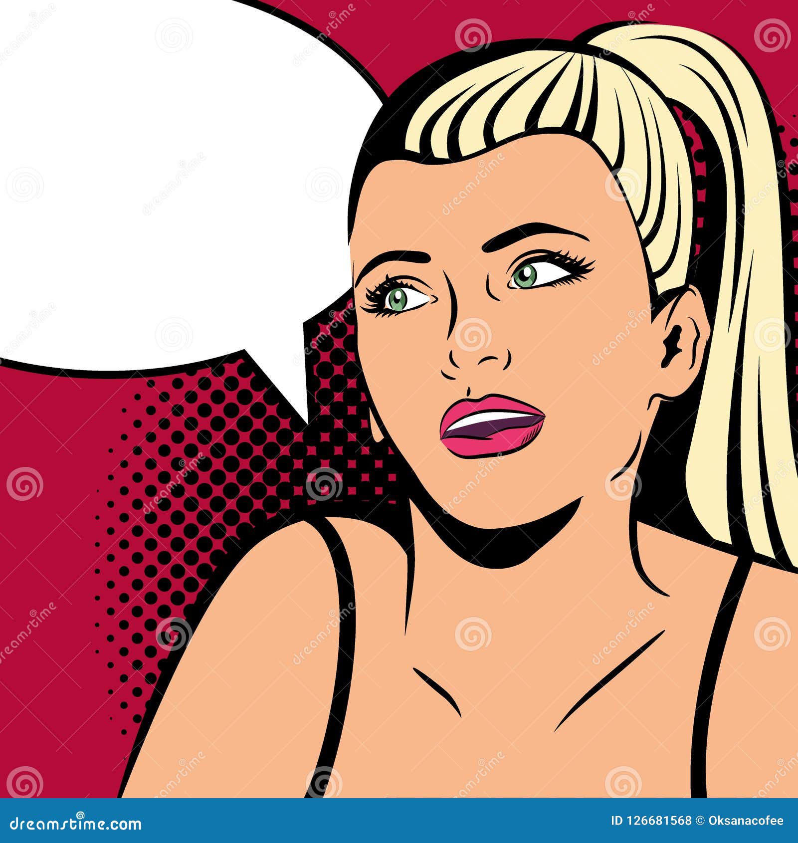 Woman In The Pop Art Comics Style Stock Vector Illustration Of
