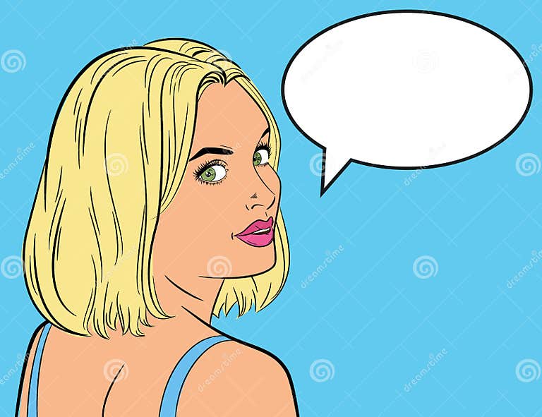 Woman In The Pop Art Comics Style Stock Vector Illustration Of