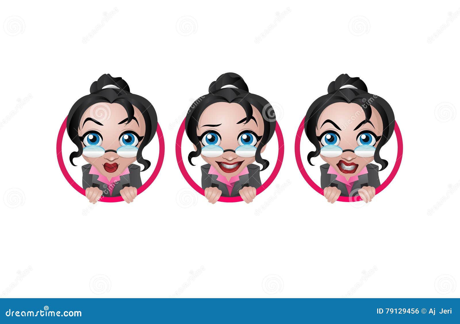 Woman Popping Zit Cartoon Vector | CartoonDealer.com #40995883