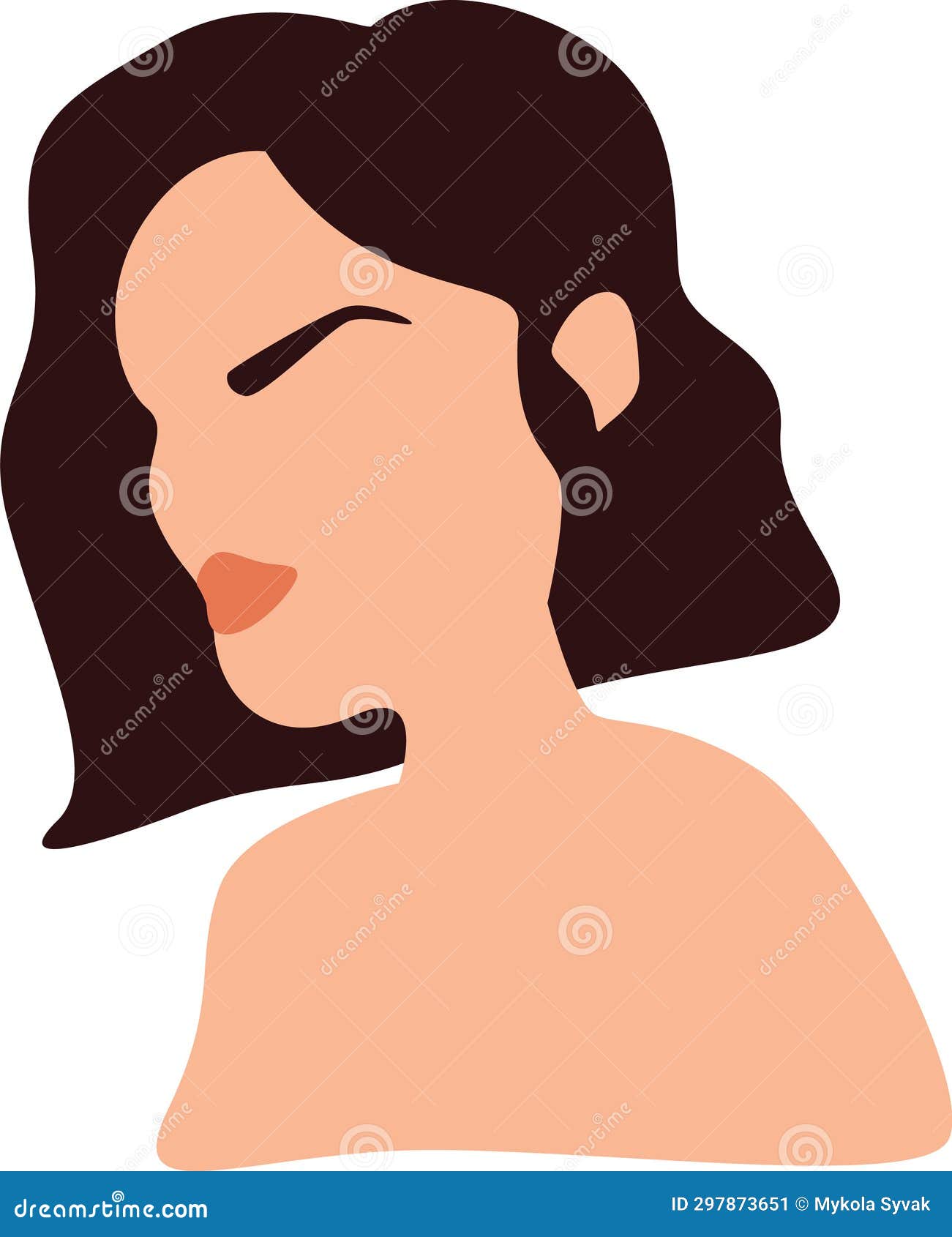 Woman Portrait Abstract stock illustration. Illustration of vector ...