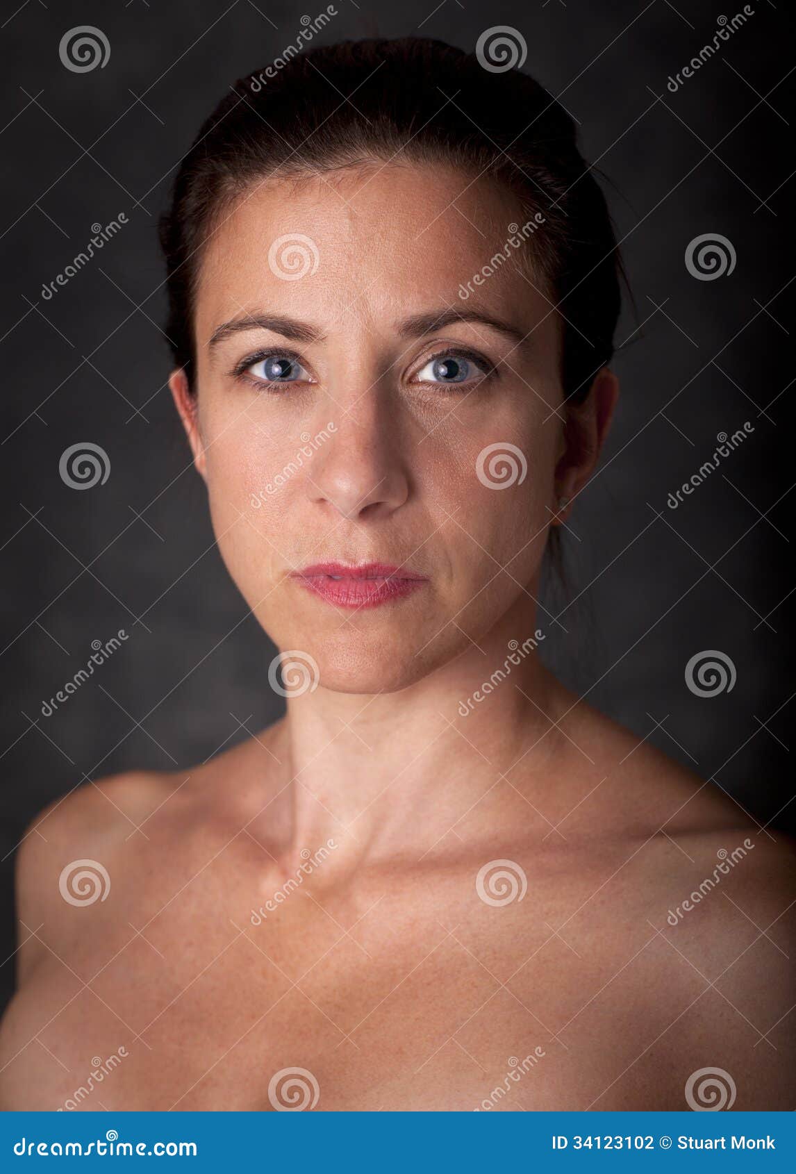 Woman portrait stock photo. Image of blue, hair, portrait - 34123102