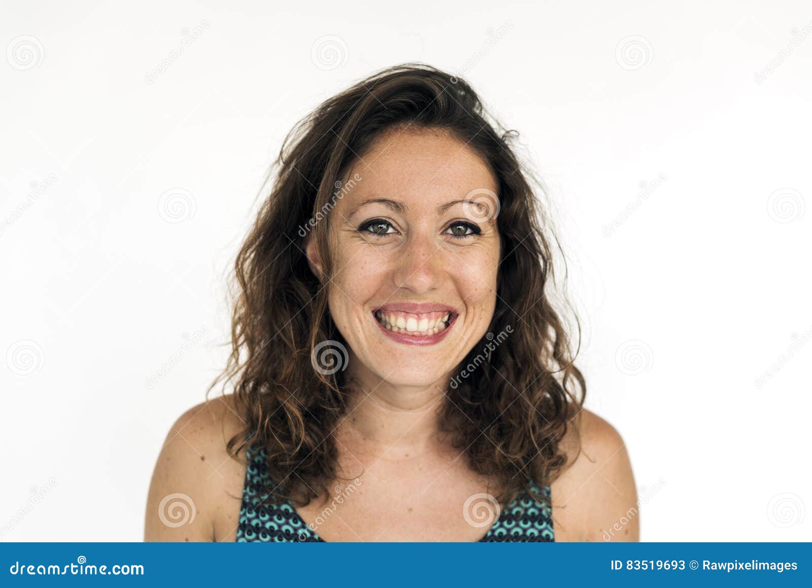 Woman Portrait Expression White Background Concept Stock Image - Image ...