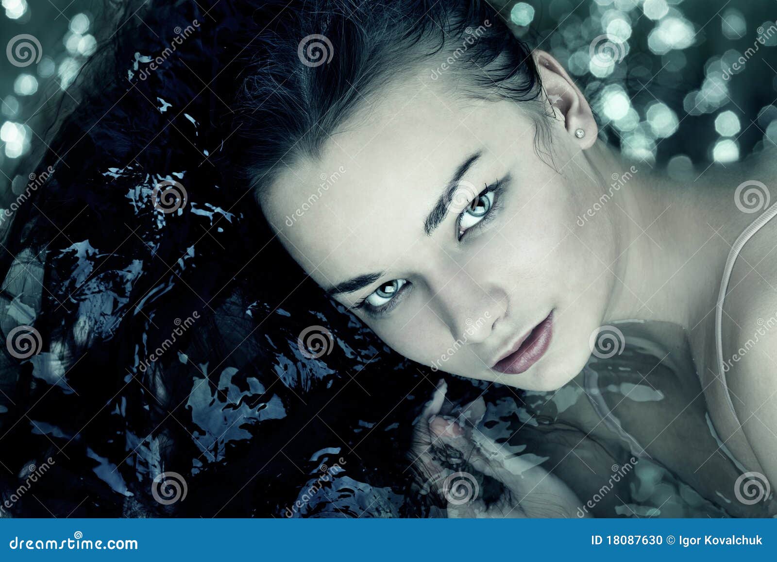 Woman portrait water stock photo. Image of caucasian - 18087630