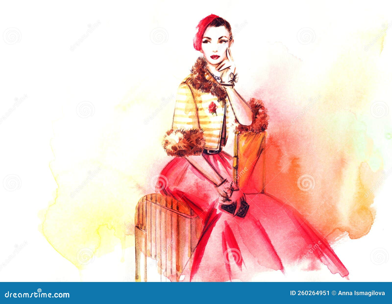 Woman Portrait Stock Illustration Illustration Of Model 260264951